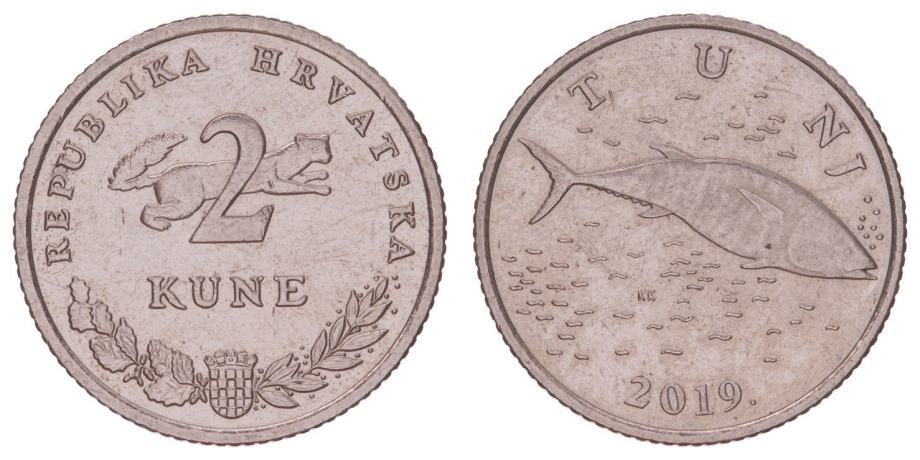 CROATIA 2 kune 2019 / Croatian text / XF (Ref.br. K-001.632)