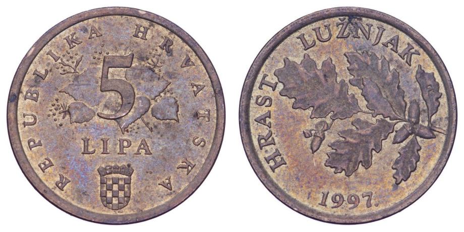 CROATIA 5 lipa 1997 / Croatian text / VF (Ref.br. K-004.037)