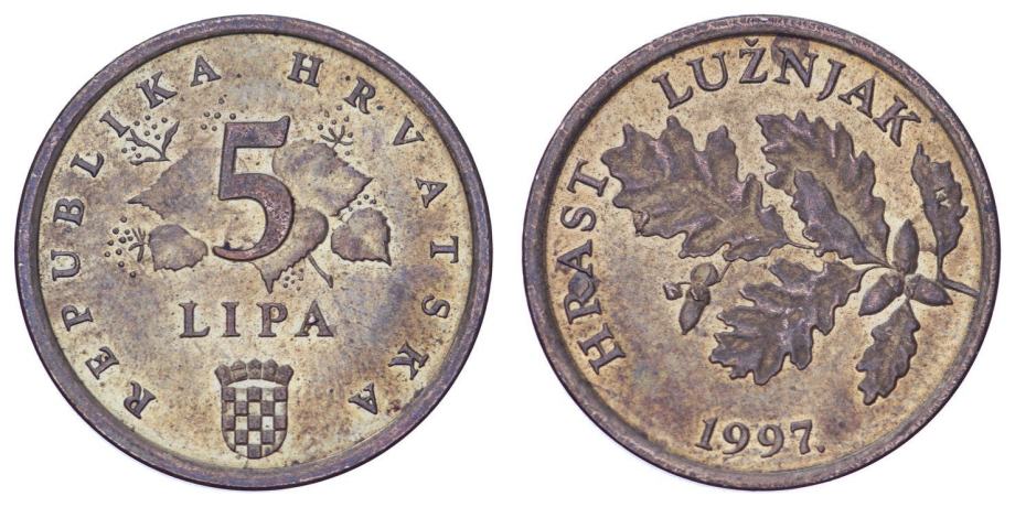 CROATIA 5 lipa 1997 / Croatian text / XF- (Ref.br. K-005.388)