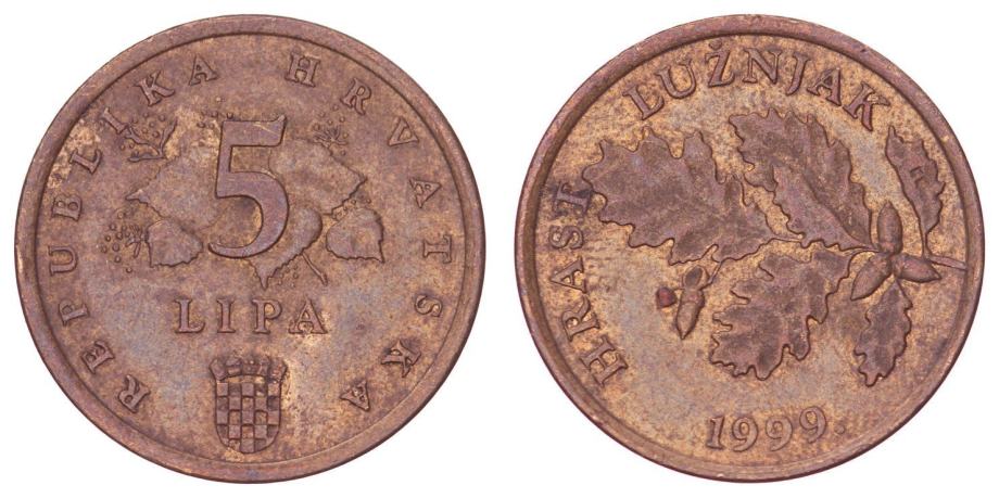 CROATIA 5 lipa 1999 / Croatian text / VF (Ref.br. K-002.324)