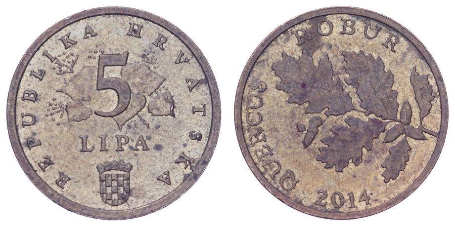 CROATIA 5 lipa 2014 / Latin text / VF (Ref.br. K-004.036)