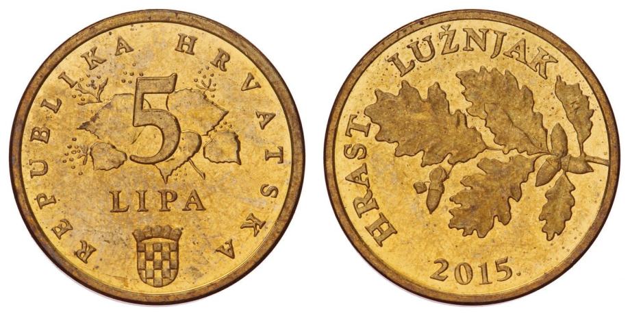 CROATIA 5 lipa 2015 / Croatian text / UNC (Ref.br. VK-000.043)