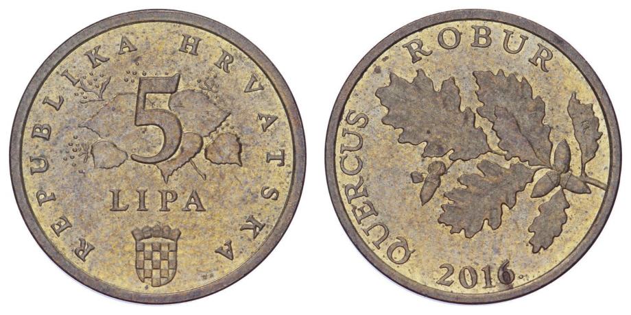 CROATIA 5 lipa 2016 / Latin text / UNC- (Ref.br. K-002.426)