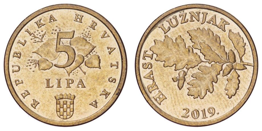 CROATIA 5 lipa 2019 / Croatian text / UNC- (Ref.br. K-004.513)