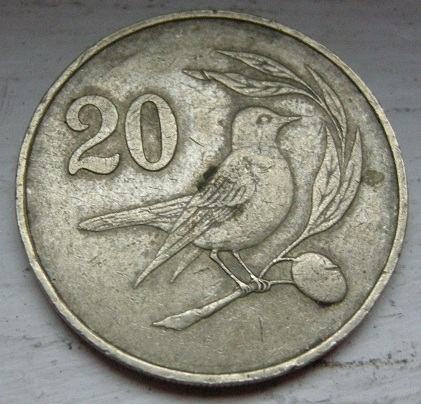 CYPRUS 20 CENTS 1983