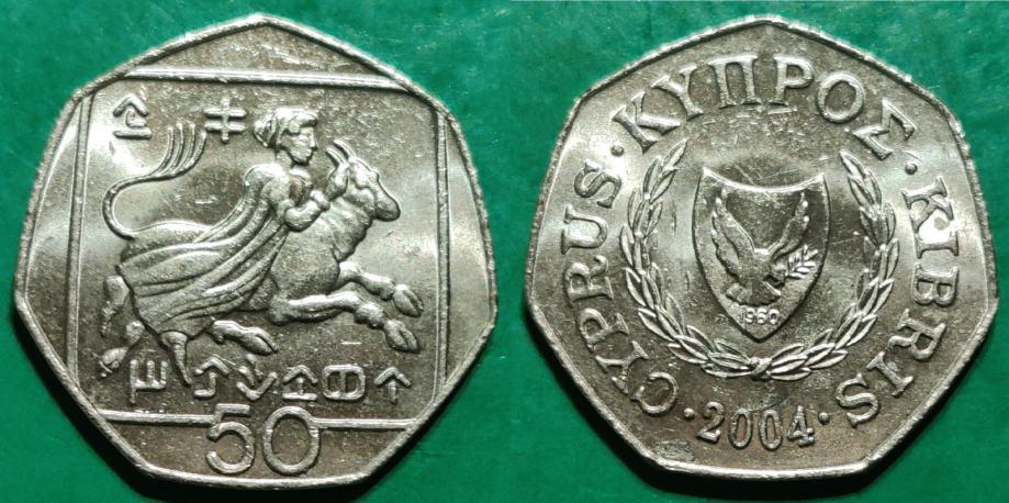 Cyprus 50 cents, 2004