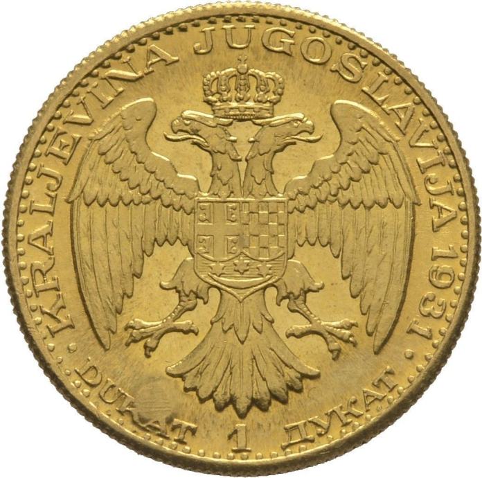 Dukat - ZLATO - Kraljevina Jugoslavija 1931.