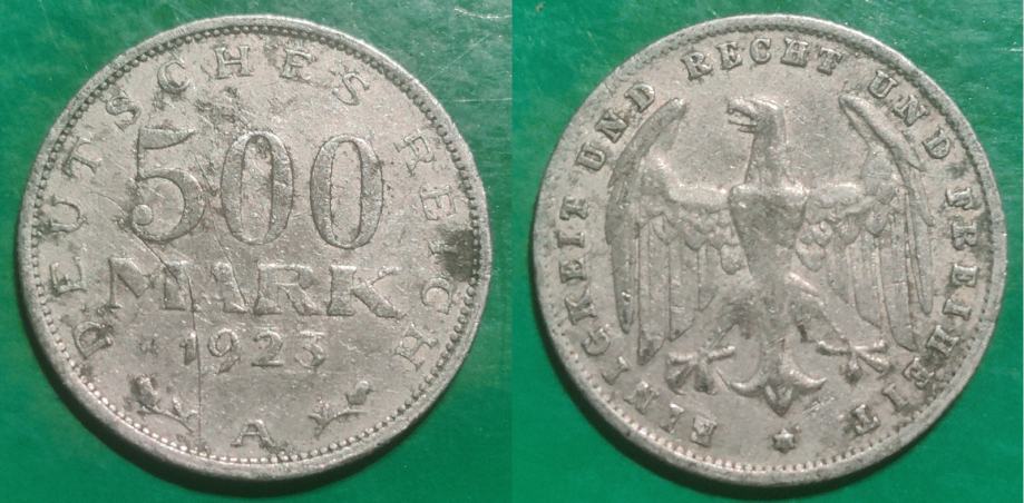 Germany 500 mark, 1923 A – Berlin