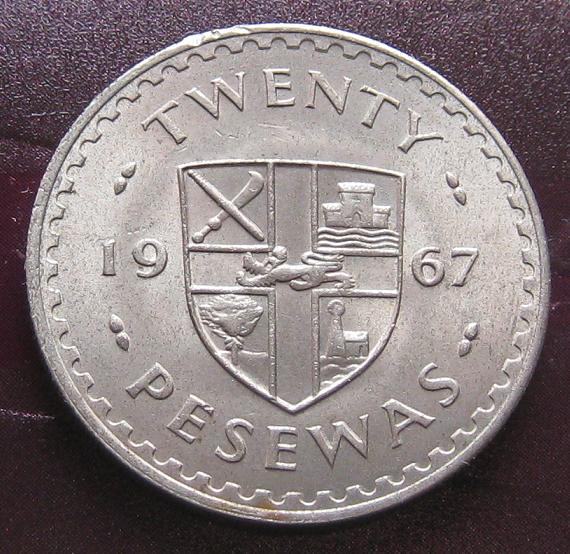 GHANA 20 PESEWAS 1967