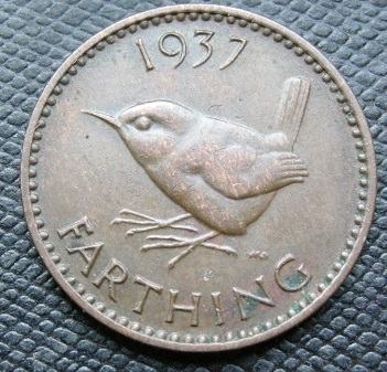 GREAT BRITAIN 1 FARTHING 1937