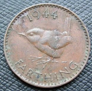 GREAT BRITAIN 1 FARTHING 1944