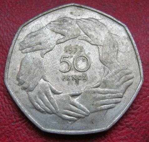 GREAT BRITAIN 50 PENCE 1973