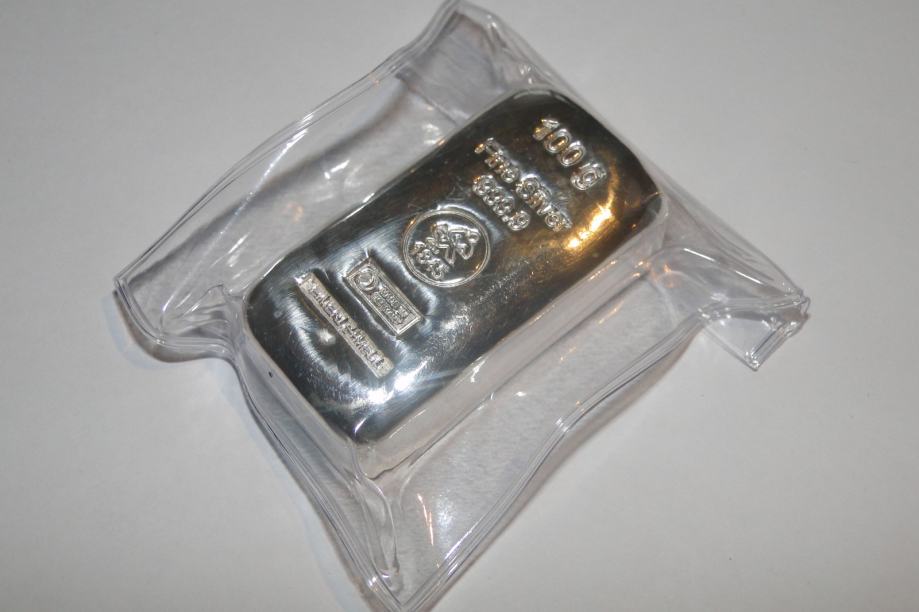 Heimerle + Meule 100 Gram .999 silver bar , srebrna pločica