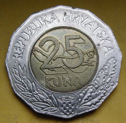 HRVATSKA 25 Kuna 1997 Hrvatsko podunavlje
