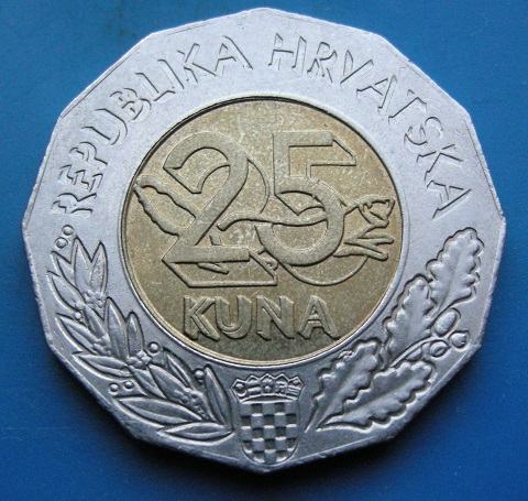 HRVATSKA 25 Kuna 2002 Independence