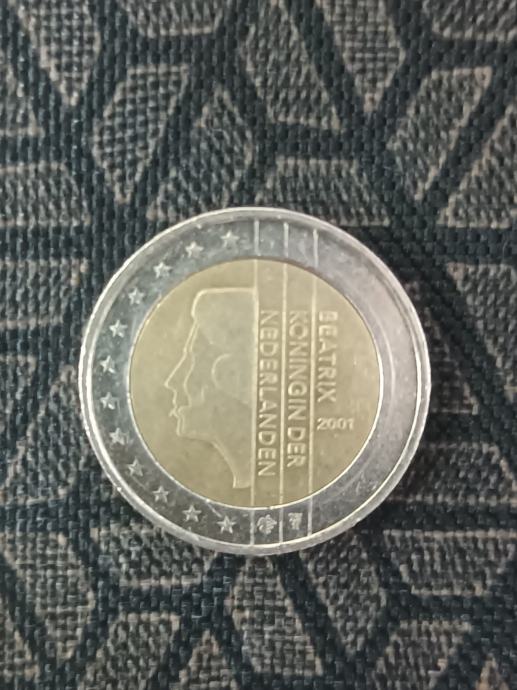 Kovanica 2 eura Beatrix 2001