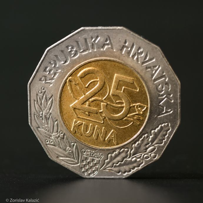 Kovanica od 25 kuna Hrvatsko Podunavlje