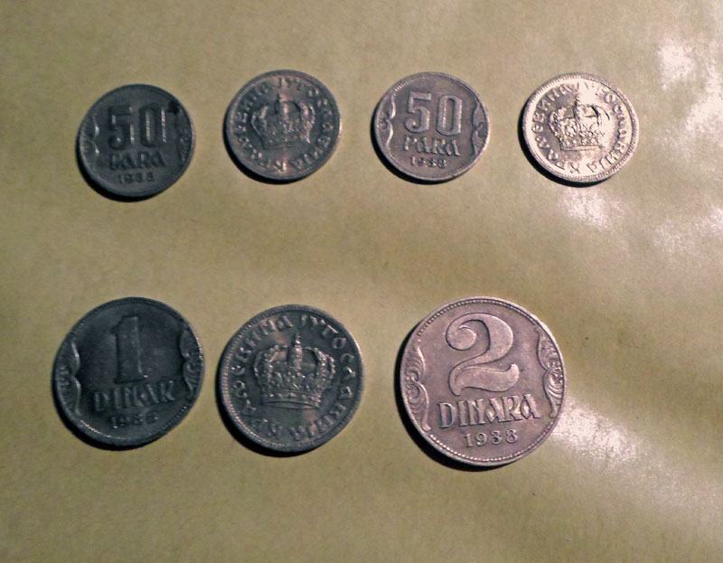 Kovanice dinar i pare 1938. kraljevina Jugoslavija