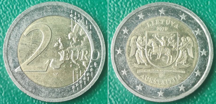 Lithuania 2 euro, 2020 Lithuanian Ethnographic Regions - Aukštaitija