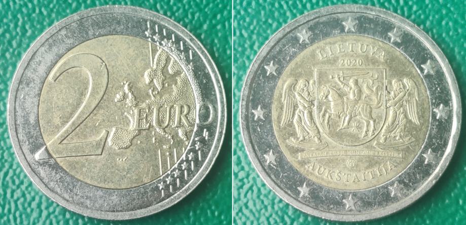 Lithuania 2 euro, 2020 Lithuanian Ethnographic Regions - Aukštaitija