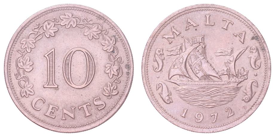 MALTA 10 cents 1972 XF (Ref.br. K-005.613)