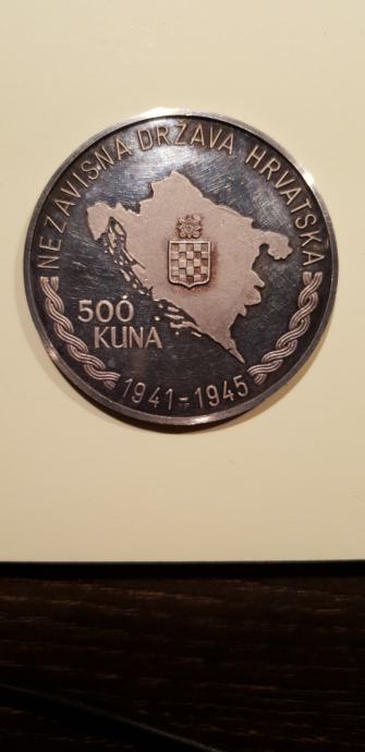 500 KUNA 1989 SREBRO UNC