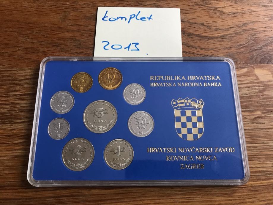Numizmatički komplet kuna i lipa 2013. HNB set 2013