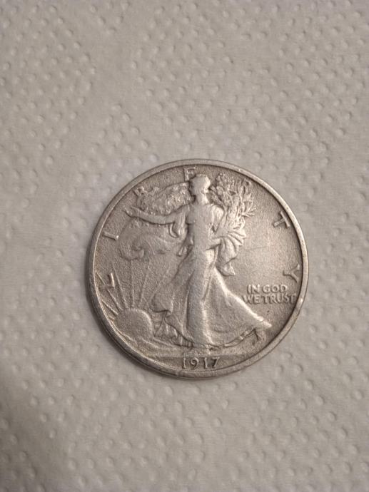 Pola dolara ( Half dollar) iz 1917.g., srebro