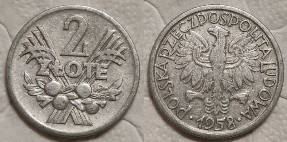 Poland 2 zlote, 1958