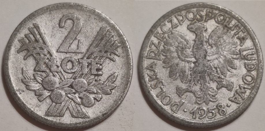 Poljska 2 zlote, 1958