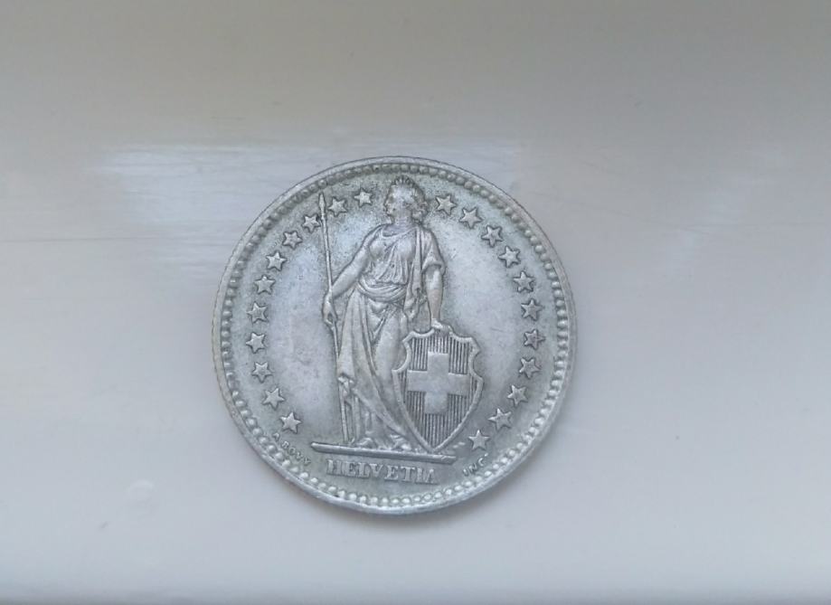 Srebrenjak 1957 franak Švicarska