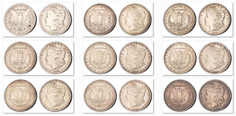 Srebrni Morgan dolari / razne godine / 169 kuna po komadu.