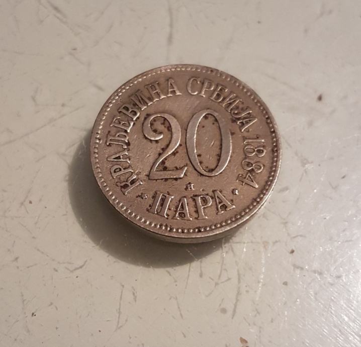Stare kovanice kraljevine Srbije iz 1883 i 1884 godine