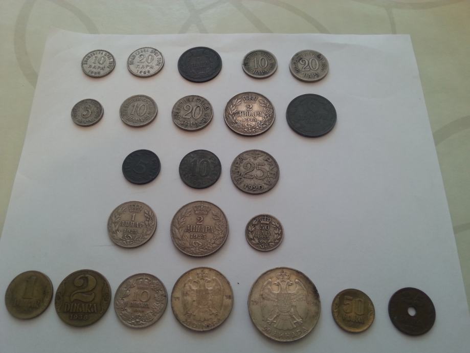 LOT starih kovanica iz SHS, NDH i Jugoslavije (od 1879.do 1965.)