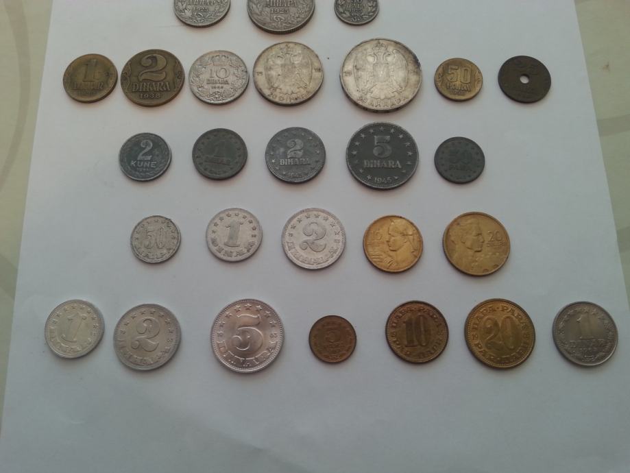 LOT starih kovanica iz SHS, NDH i Jugoslavije (od 1879.do 1965.)
