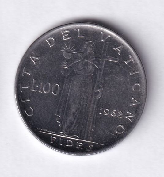 VATICAN CITY 100 LIRE 1962 / 1477