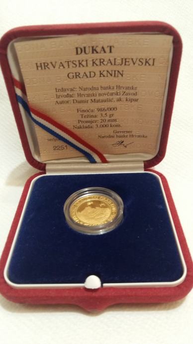 ZLATNIK DUKAT KNIN UNC!