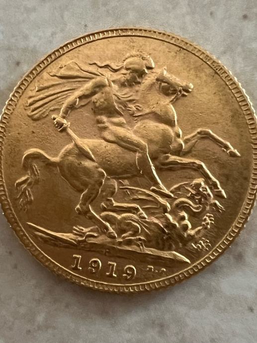 Zlatnik King George V iz 1919