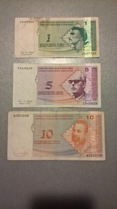 1 konvertibilna marka BiH, VF kvaliteta