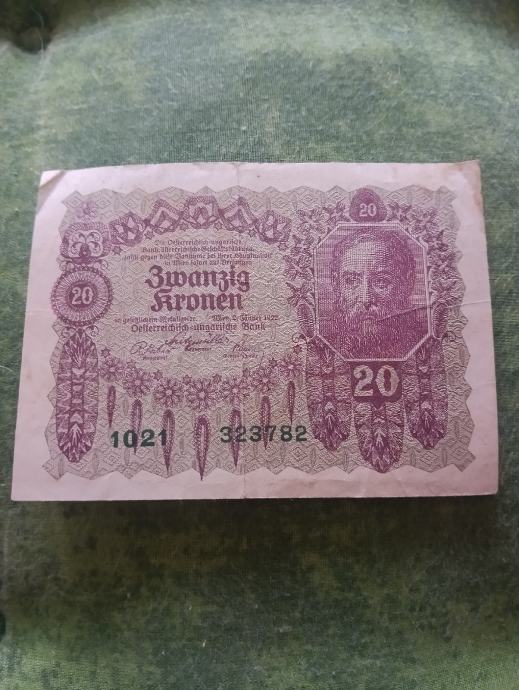 20 kruna, 1922g.
