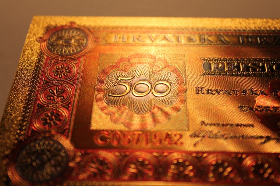 500 KUNA, 1. RUJNA 1943. - POLIESTERNA NOVČANICA - UNC!!!