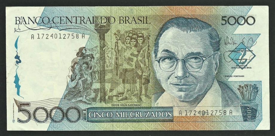 BRAZIL 5000 CRUZADOS