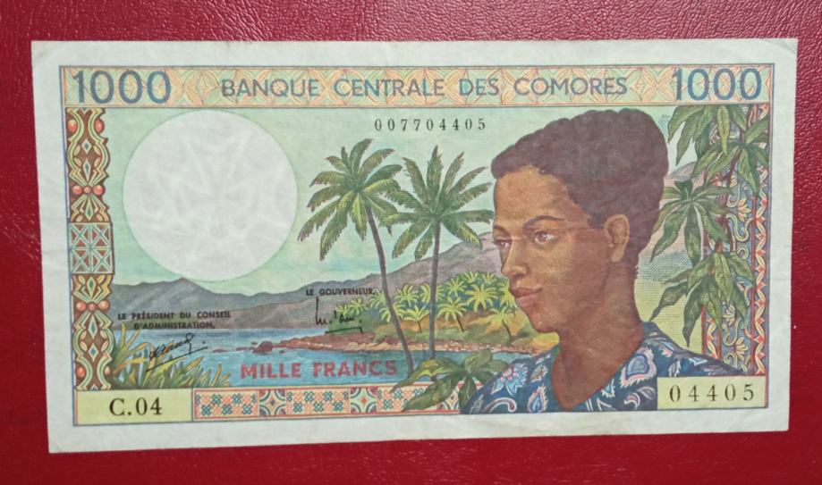 Comoro Islands - 1000 francs 1994