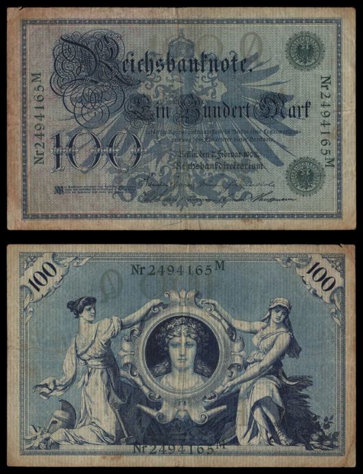 GERMANY 100 mark 1908 VF