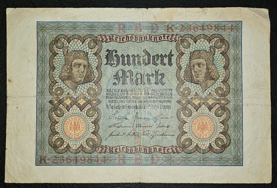 GERMANY- 100 MARK 1920.