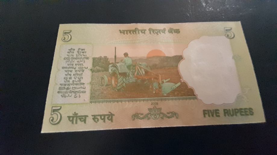 INDIJA 5 rupija UNC