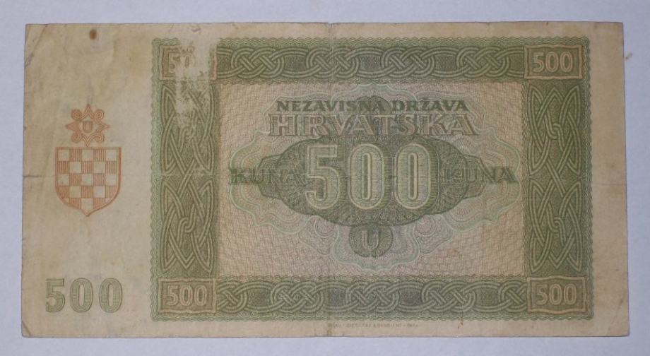 NDH,Novčanica 500 kuna, 26.Svibnja 1941