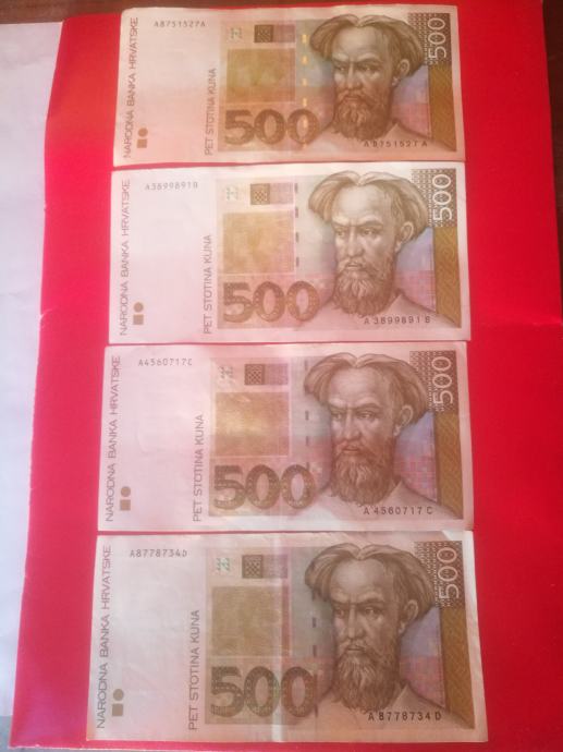 Novčanice od 1000 i 500 kuna - STARČEVIĆ i MAŽURANIĆ - XF do UNC kvali