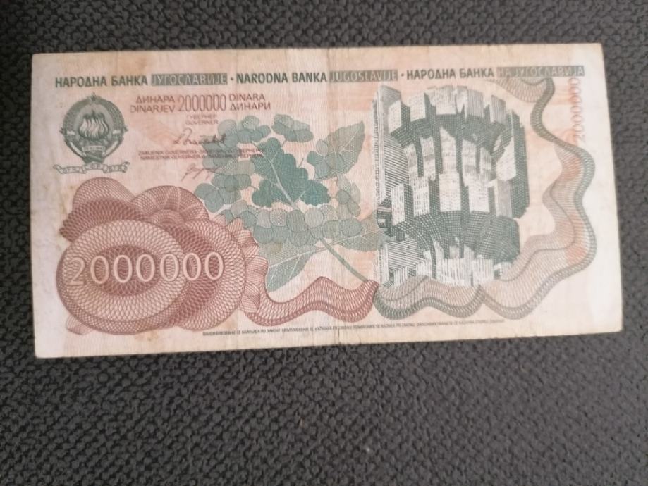 Novčanica 2000 000 din 1989 god.
