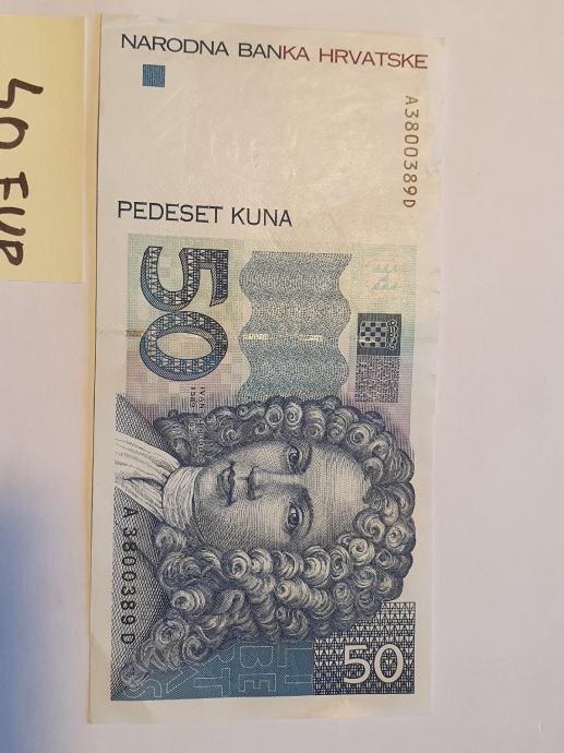 Novčanica 50 kuna 1993
